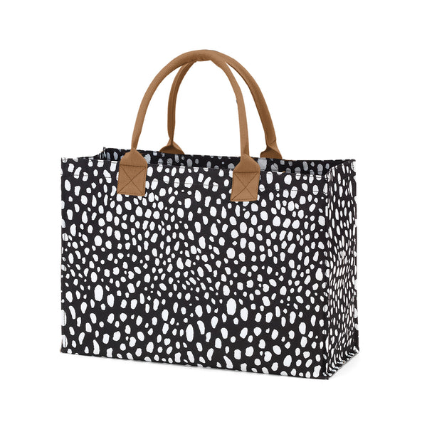 Monogrammed Spotted Tote Bag – Southern Touch Monograms