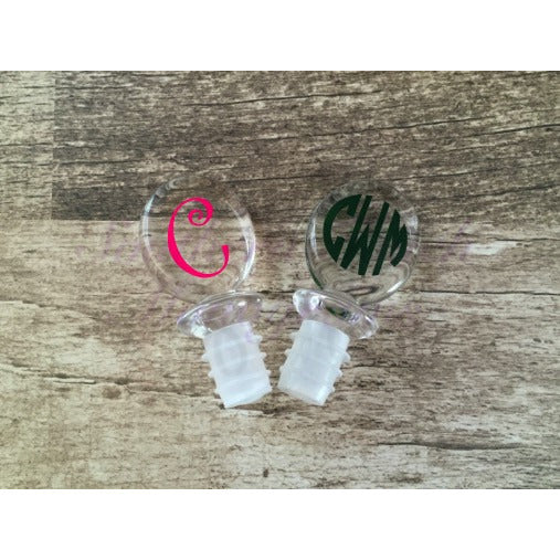 Monogrammed Acrylic Wine Stopper – Southern Touch Monograms