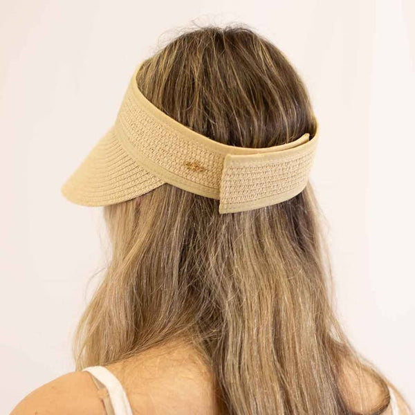 Monogrammed Natural Sun Visor – Southern Touch Monograms