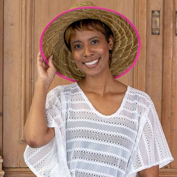 Monogrammed Woven Straw Hat – Southern Touch Monograms