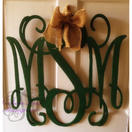 Wooden 3 Initial Monogram – Southern Touch Monograms